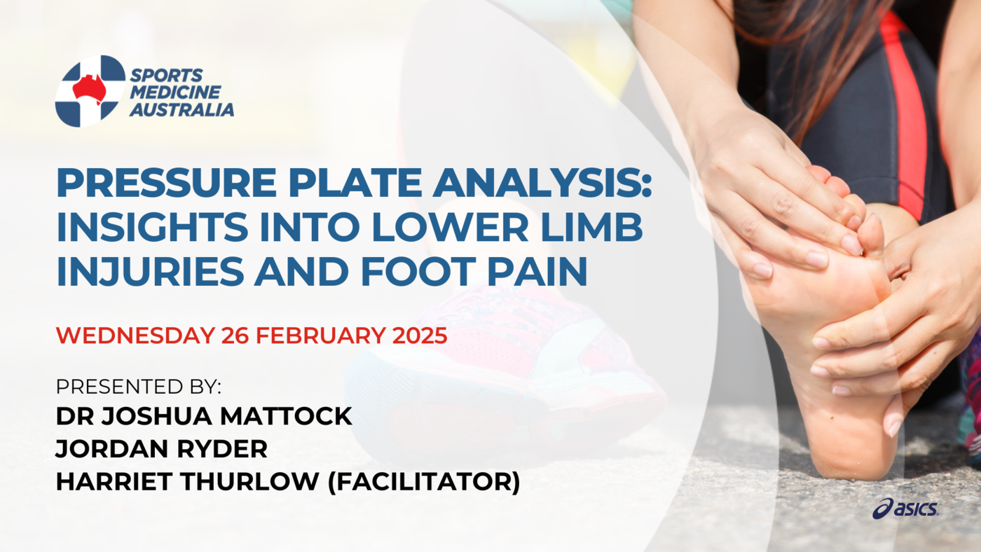 SMA Event - Pressure plate analysis: Insights into lower limb injuries ...